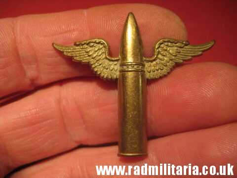 & pre WW2 Royal Air Force BADGE – RAF Air Gunner WINGED BULLET BADGE ...