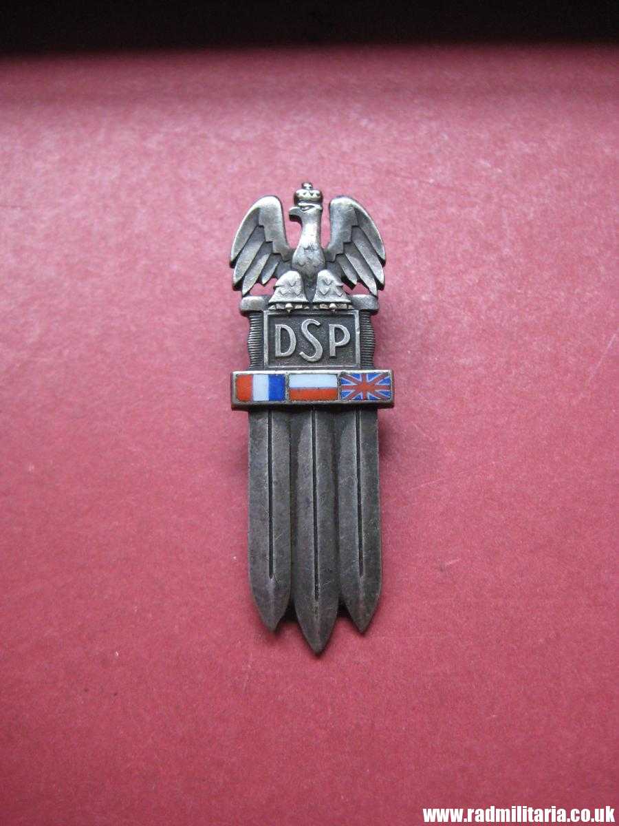 & WW2 Polish Army original ENAMEL BADGE – DSP (2nd Polish Rifle ...