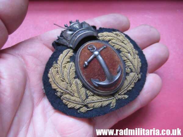 & WW1/WW2 British Merchant Navy Officer’s CAP BADGE, maker marks ...